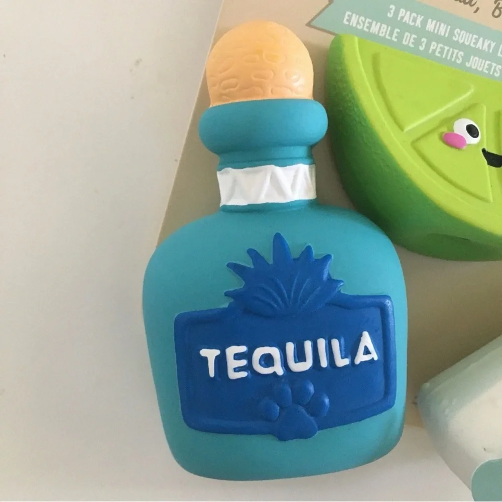 Fringe Studio | Dog | Dog Toys 3 Squeaky Latex Save Water Drink Tequila ...